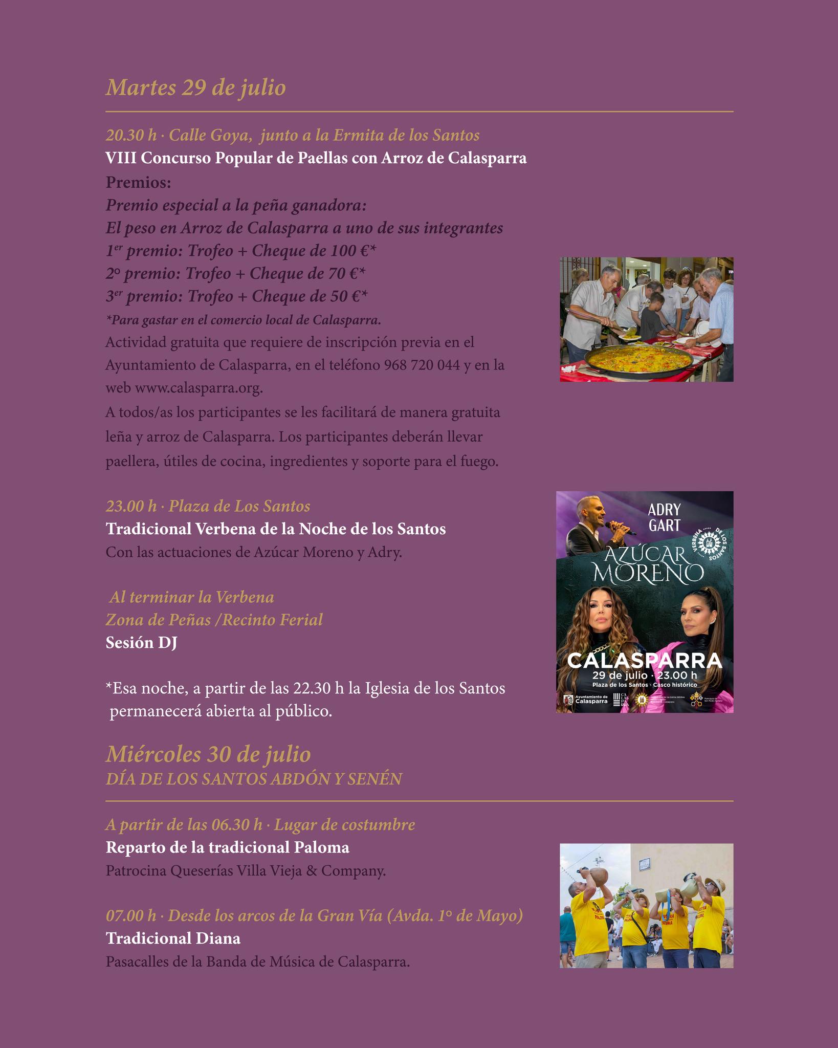 Programa Fiestas de Calasparra 2025 - La Guía W - La Guía Definitiva - Encuentra lo que quieras ...